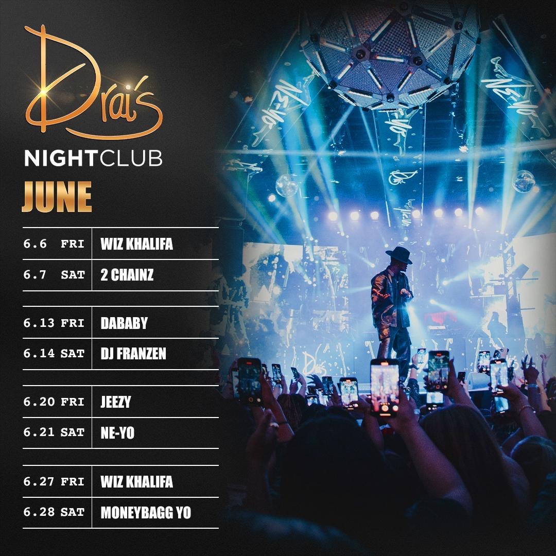 Drai’s Nightclub Artist Lineup 2025 – Vegas Hip-Hop Concert Guide